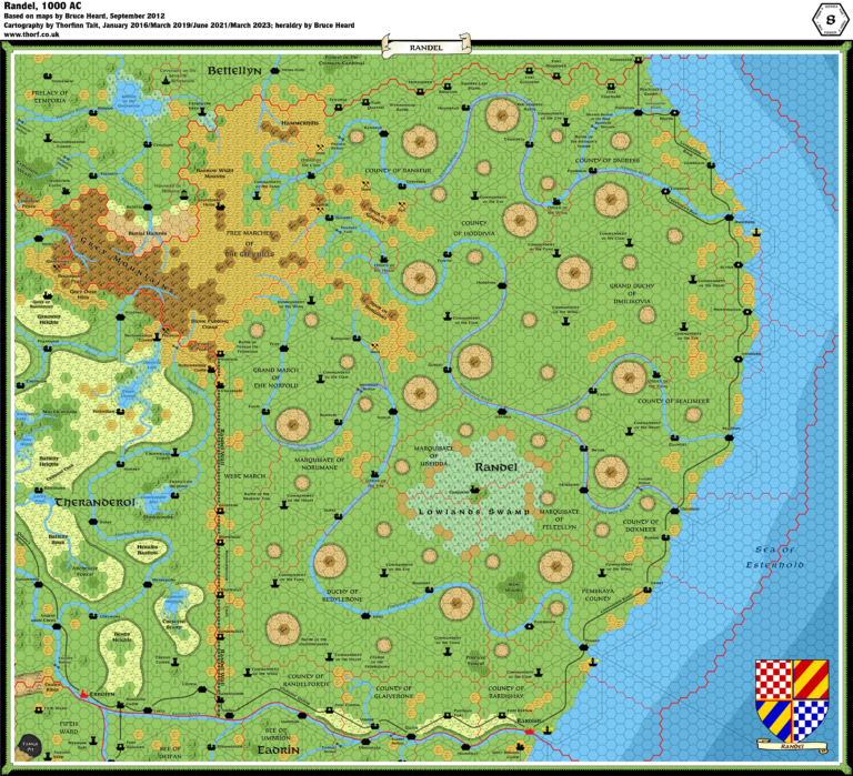 Randel, 8 miles per hex | Atlas of Mystara