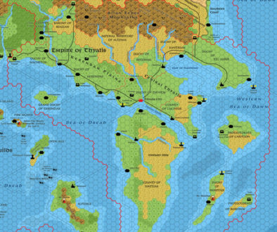 Atruaghin, 8 miles per hex | Atlas of Mystara