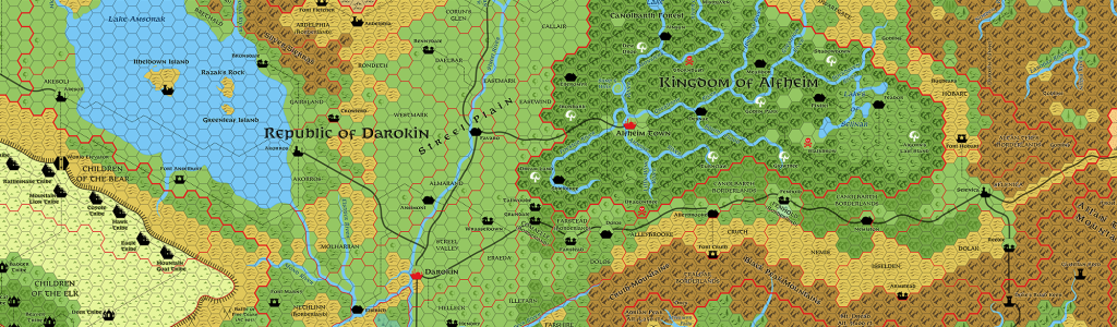 Darokin, 8 miles per hex | Atlas of Mystara