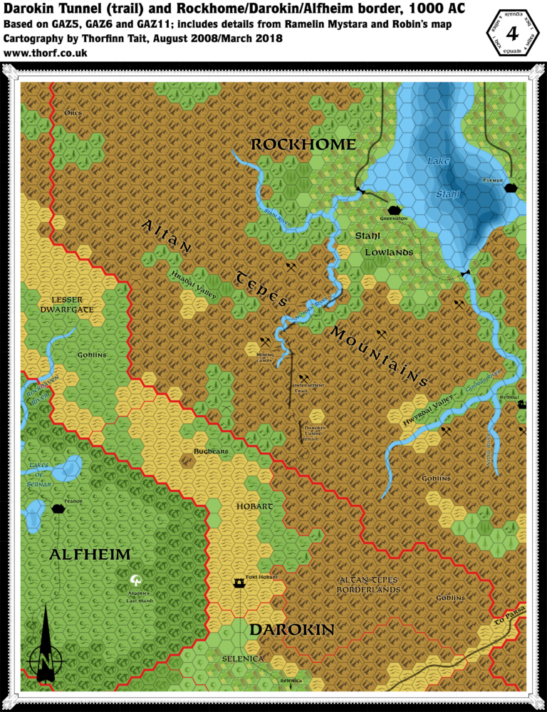 Darokin Tunnel (trail), 4 miles per hex | Atlas of Mystara