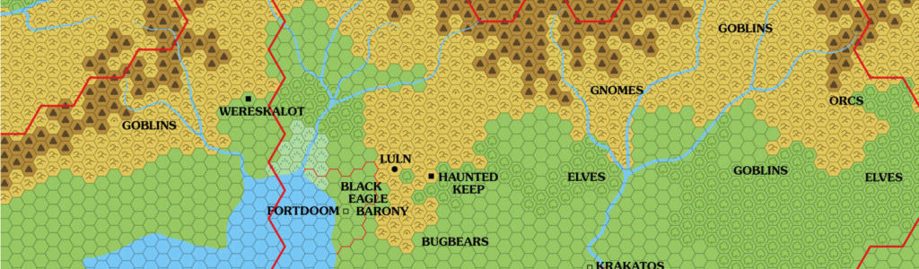 Expert Set (1981) Karameikos, 6 miles per hex | Atlas of Mystara