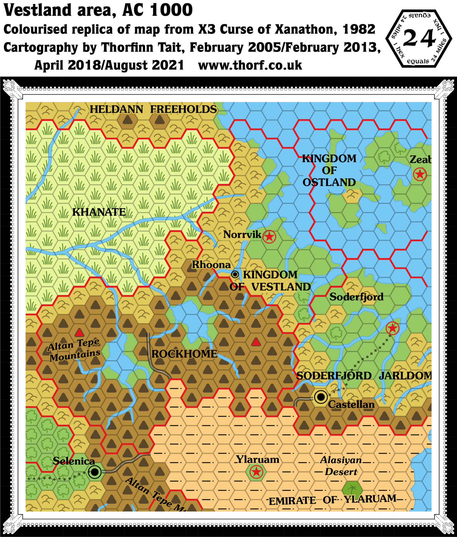 X3 Vestland, 24 miles per hex | Atlas of Mystara