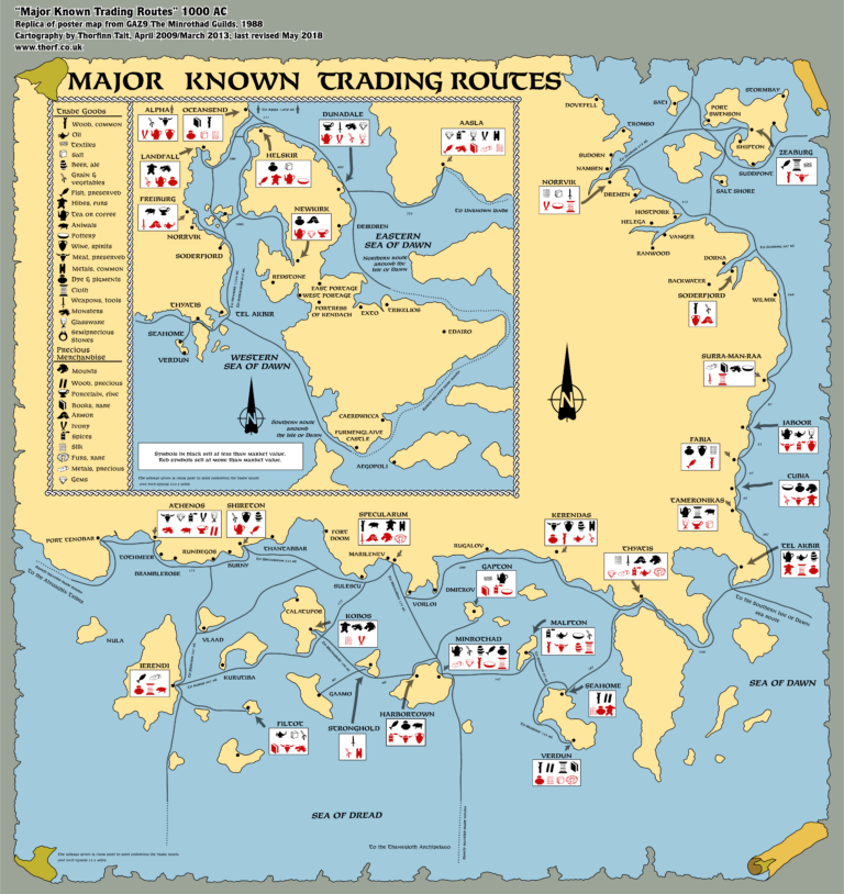 GAZ9 Major Trading Routes | Atlas of Mystara