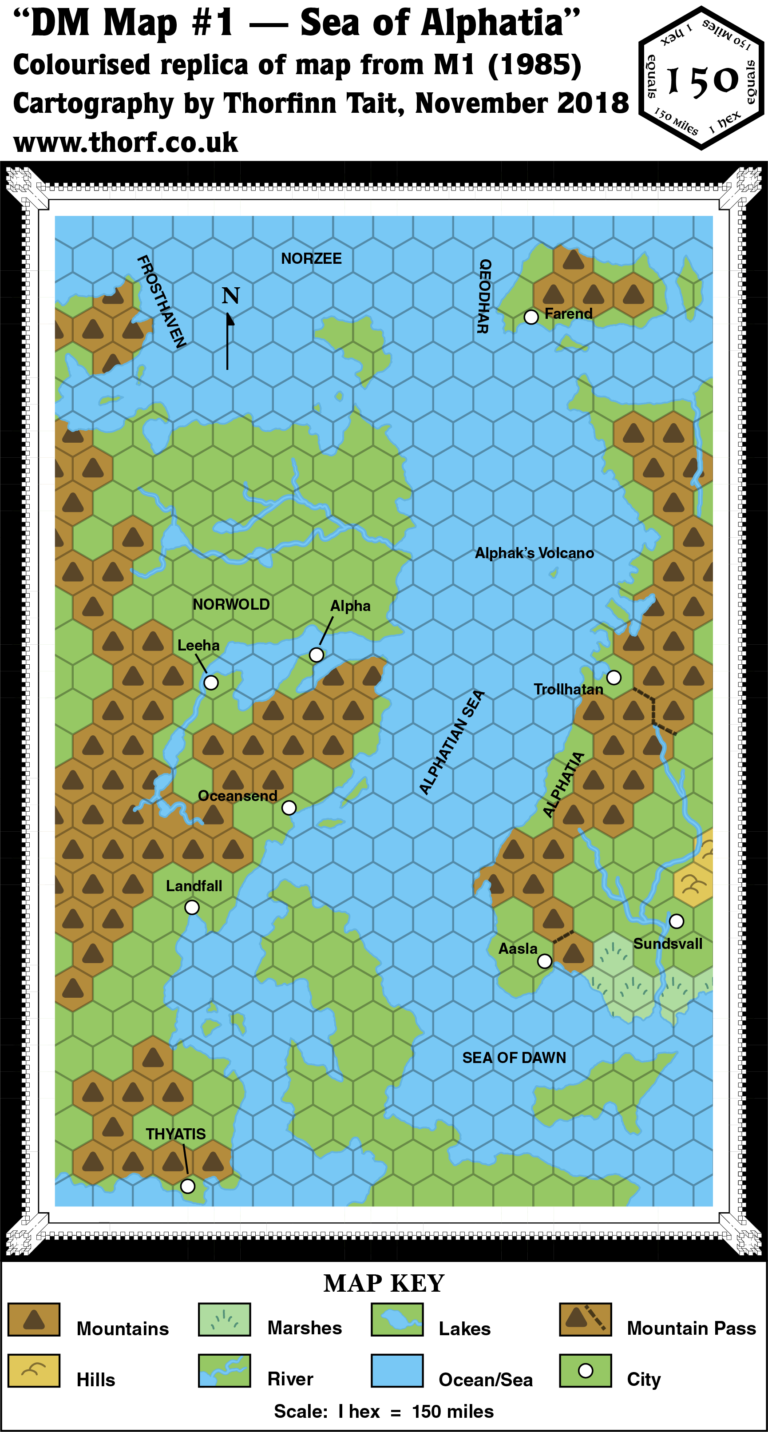 M1 Norwold, 150 miles per hex | Atlas of Mystara