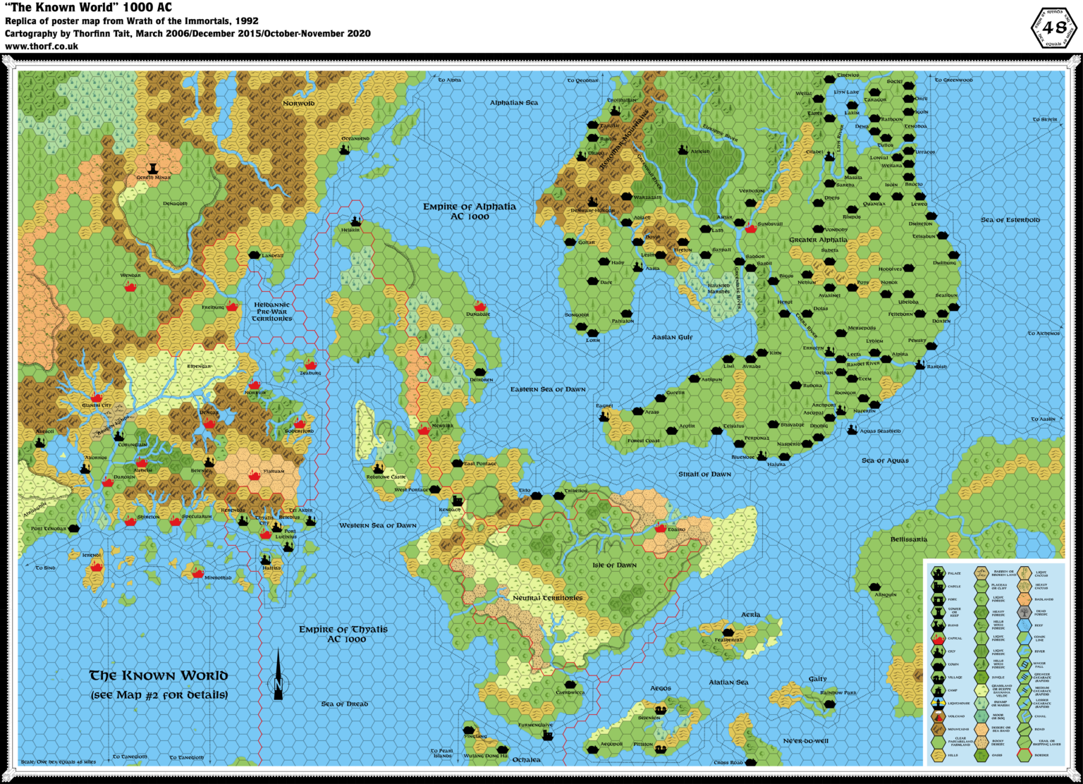Wrath of the Immortals Known World 48 mph | Atlas of Mystara