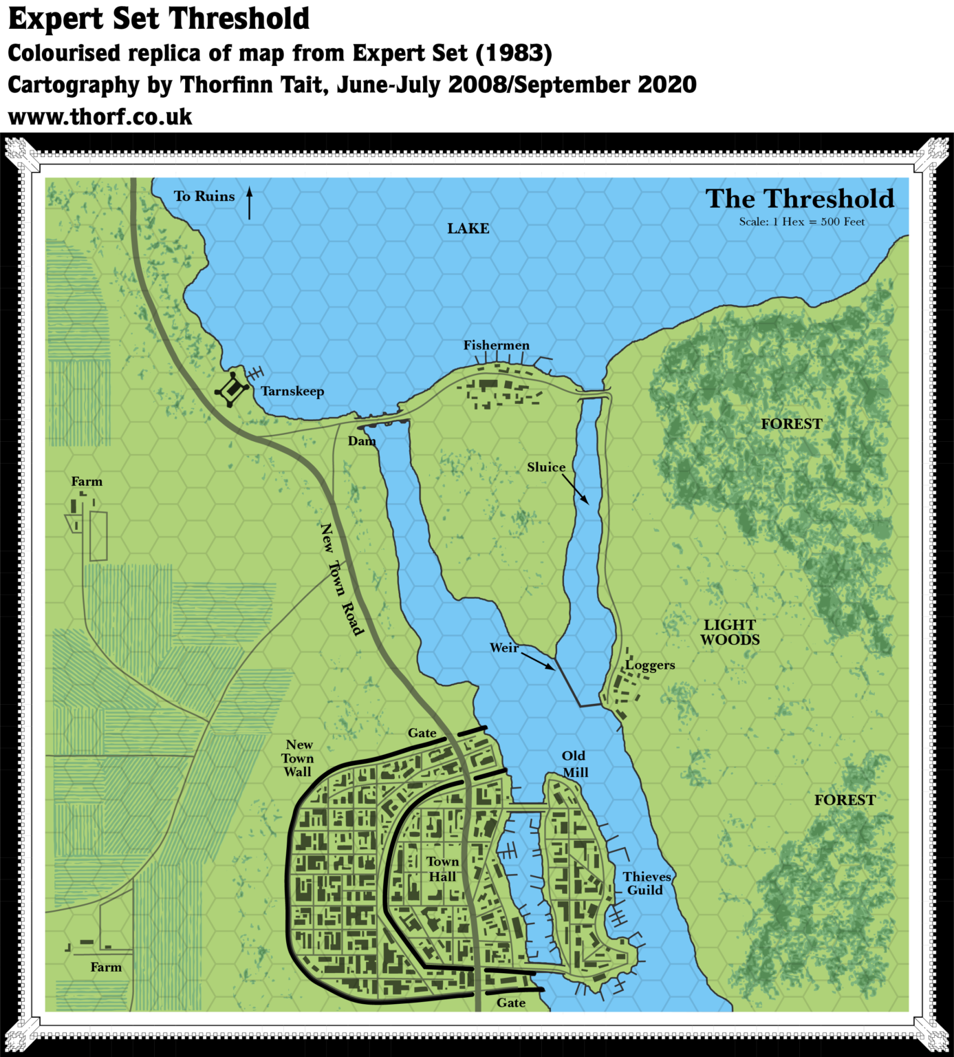 Expert Set Threshold town map | Atlas of Mystara