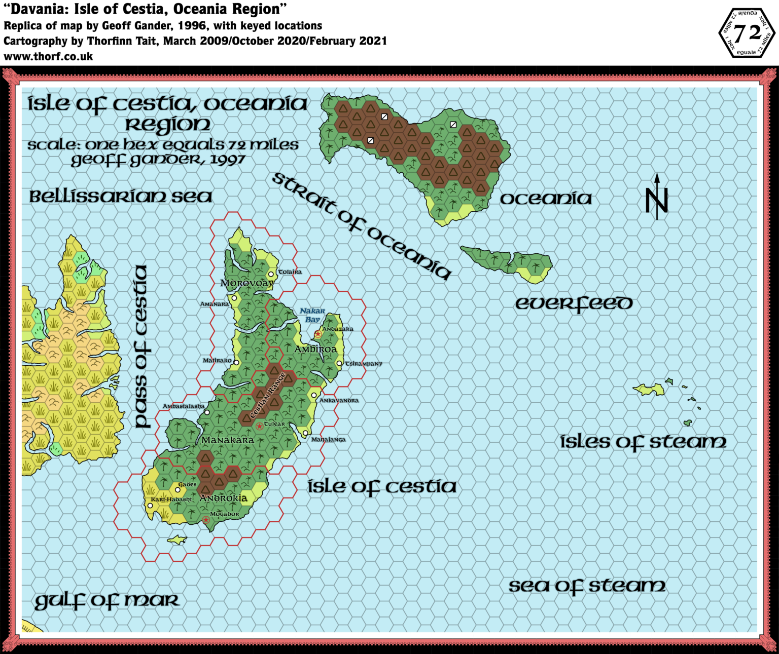 Geoff’s Cestia and Oceania, 72 miles/hex | Atlas of Mystara