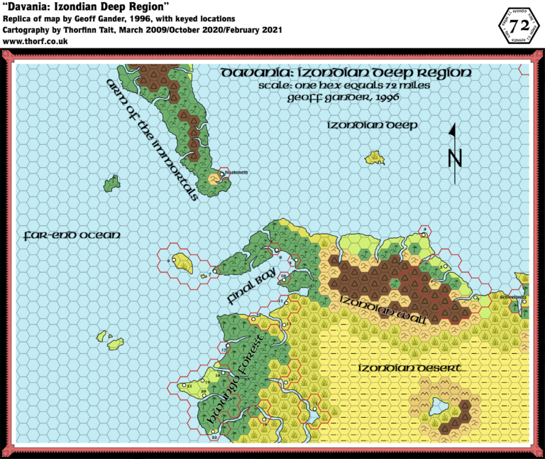 Geoff’s Izondian Deep, 72 miles per hex | Atlas of Mystara