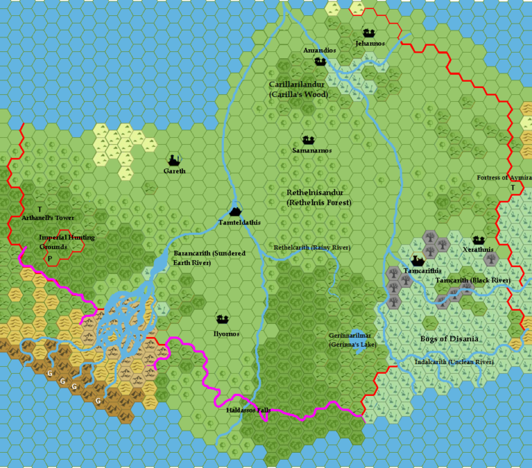 Geoff’s Ardeth, 8 miles per hex | Atlas of Mystara