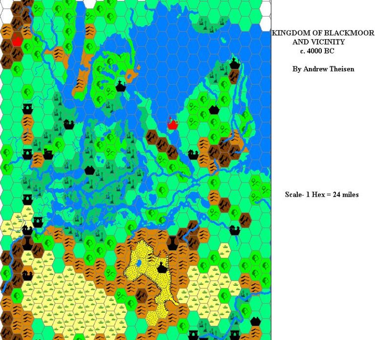 Cthulhudrew’s Blackmoor, 24 miles / hex | Atlas of Mystara