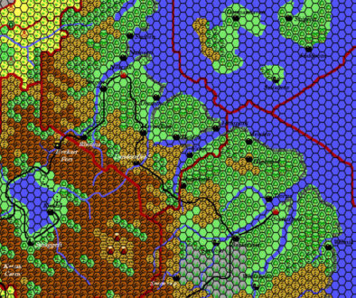 Aengmor, 8 miles per hex | Atlas of Mystara