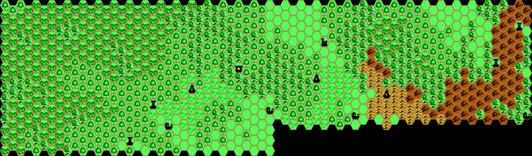 Thibault’s Hule, 8 miles per hex | Atlas of Mystara