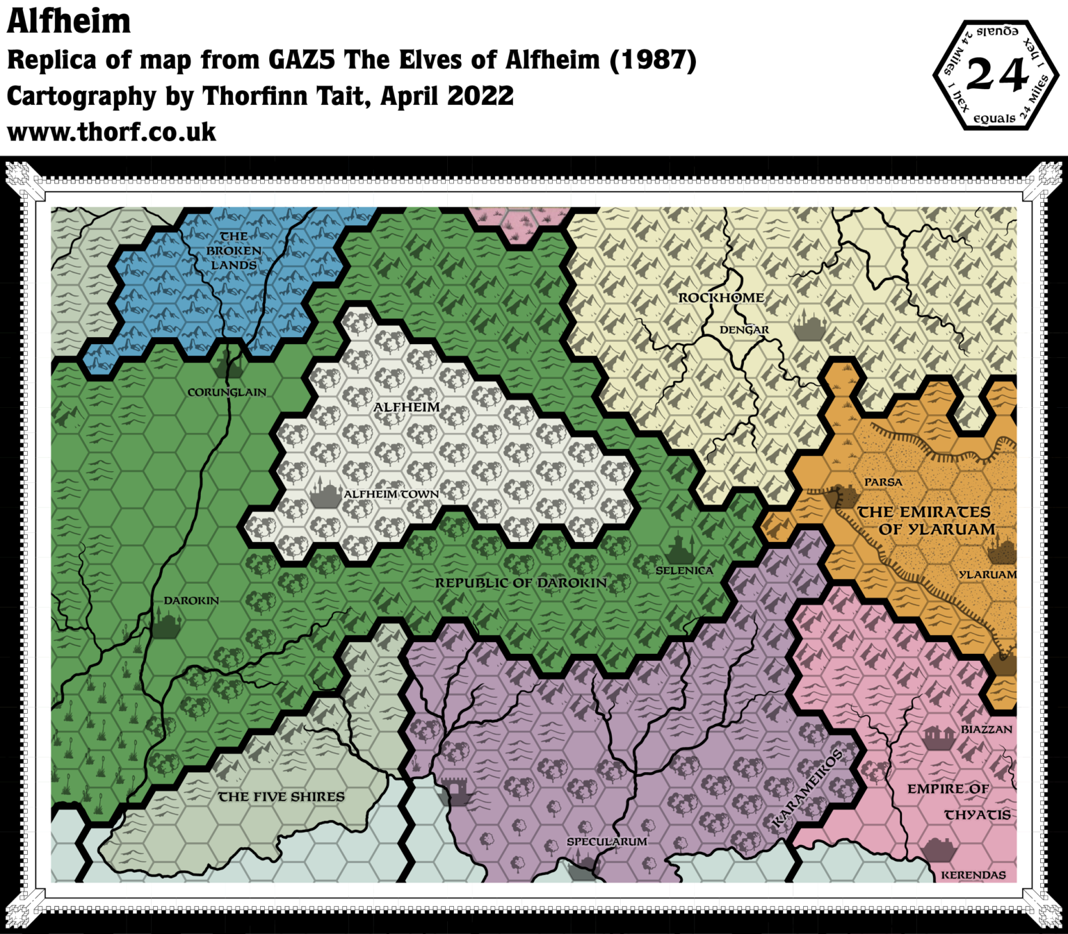GAZ5 Alfheim, 24 miles per hex | Atlas of Mystara