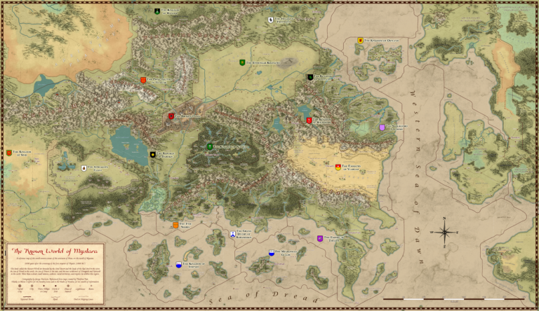 Known World Trail Map, 8 miles per hex | Atlas of Mystara