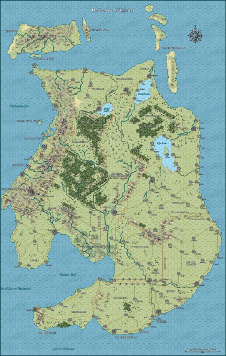 Dawn of the Emperors Alphatia, 24 mi/hex | Atlas of Mystara