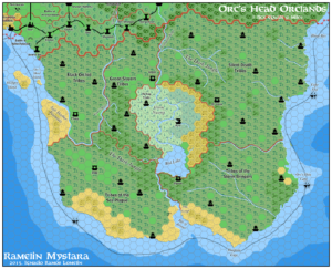 Ramelin’s Orc's Head Orclands, 8 mi/hex | Atlas of Mystara