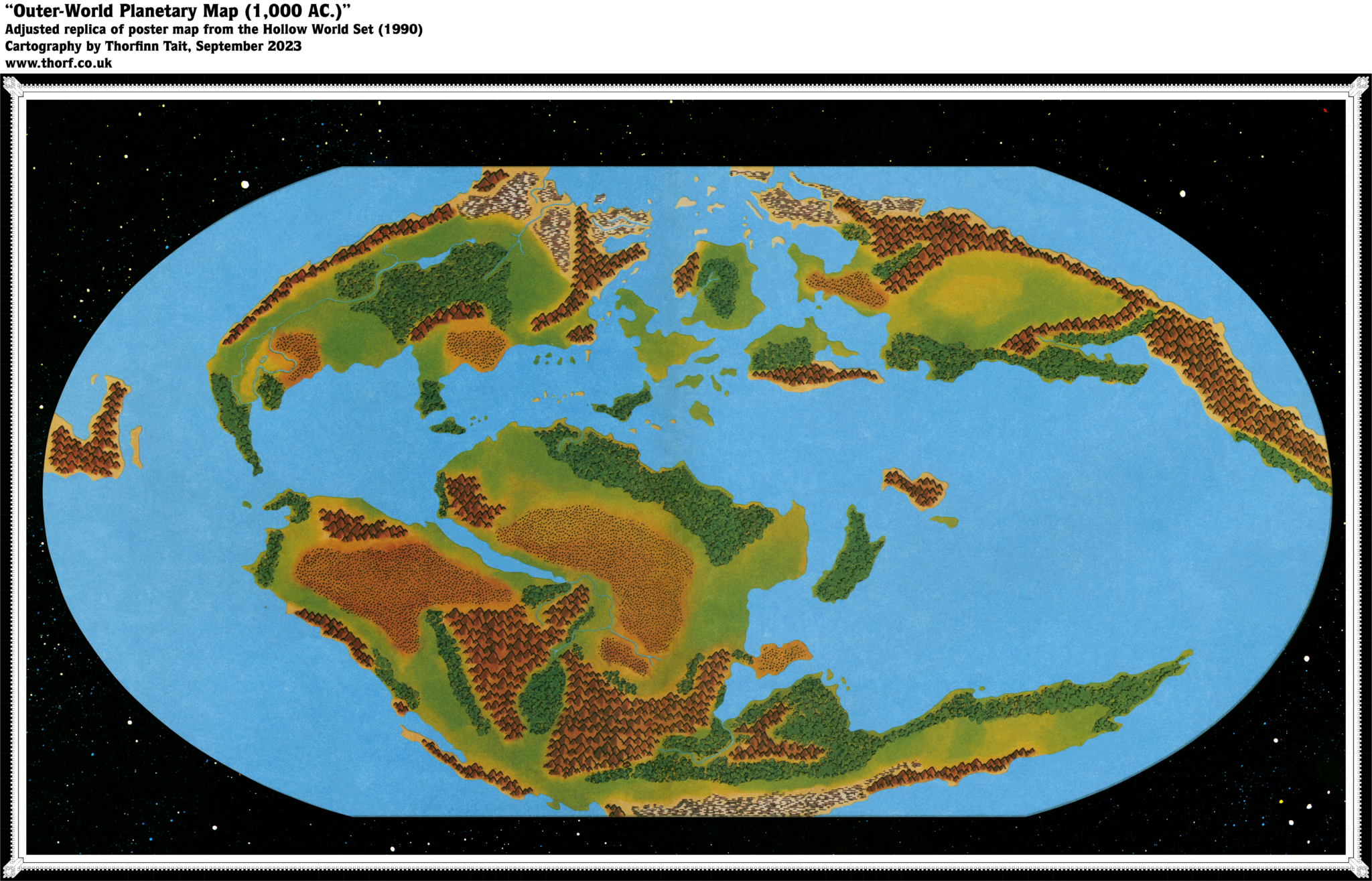 Hollow World Set Outer World Map | Atlas of Mystara