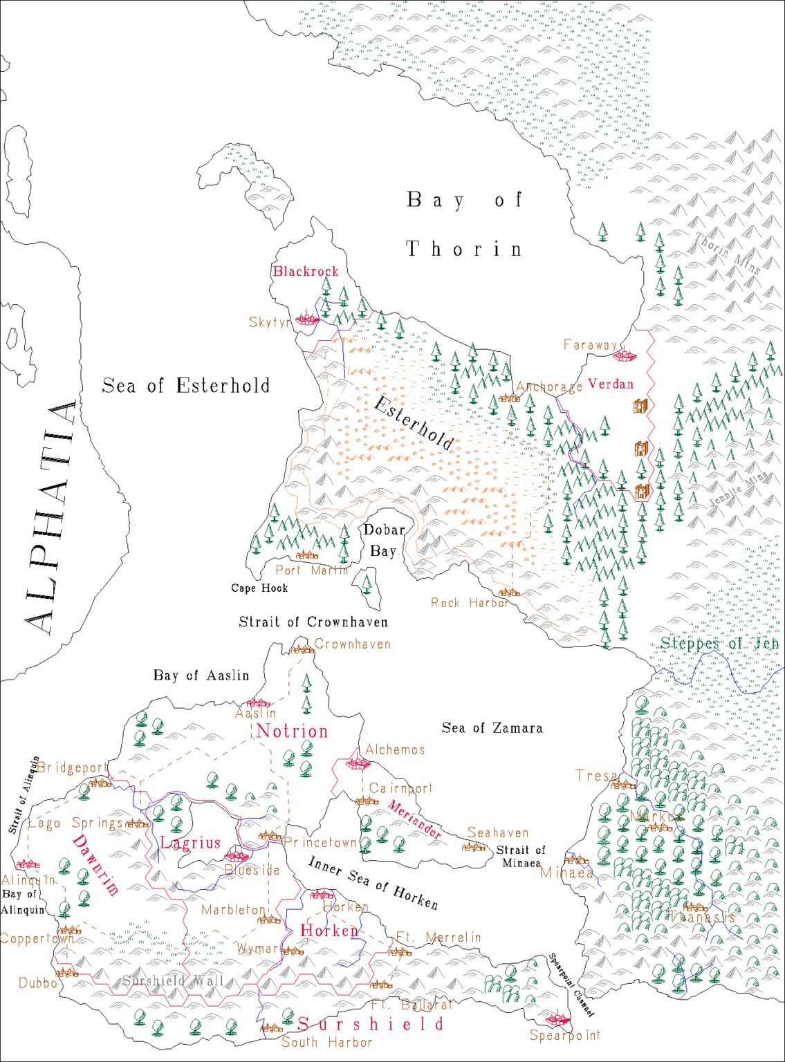 Solmyr’s Bellissaria and Esterhold | Atlas of Mystara