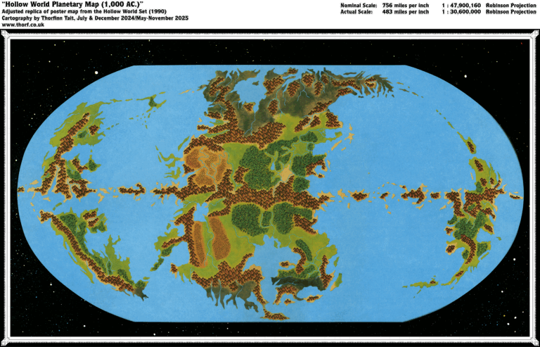 Blank Adjusted Replica Map of the Hollow World Set Hollow World ...